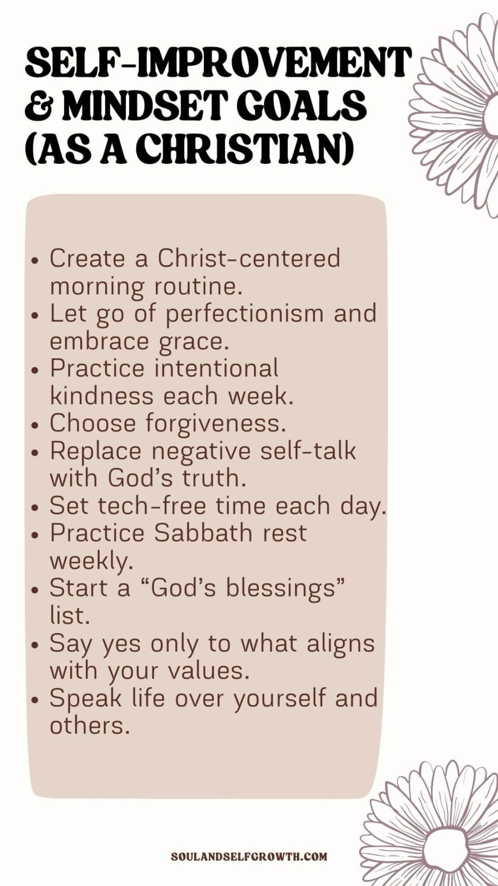 30 Christian Self-Improvement Goals for the New Year | Soul And Self Growth